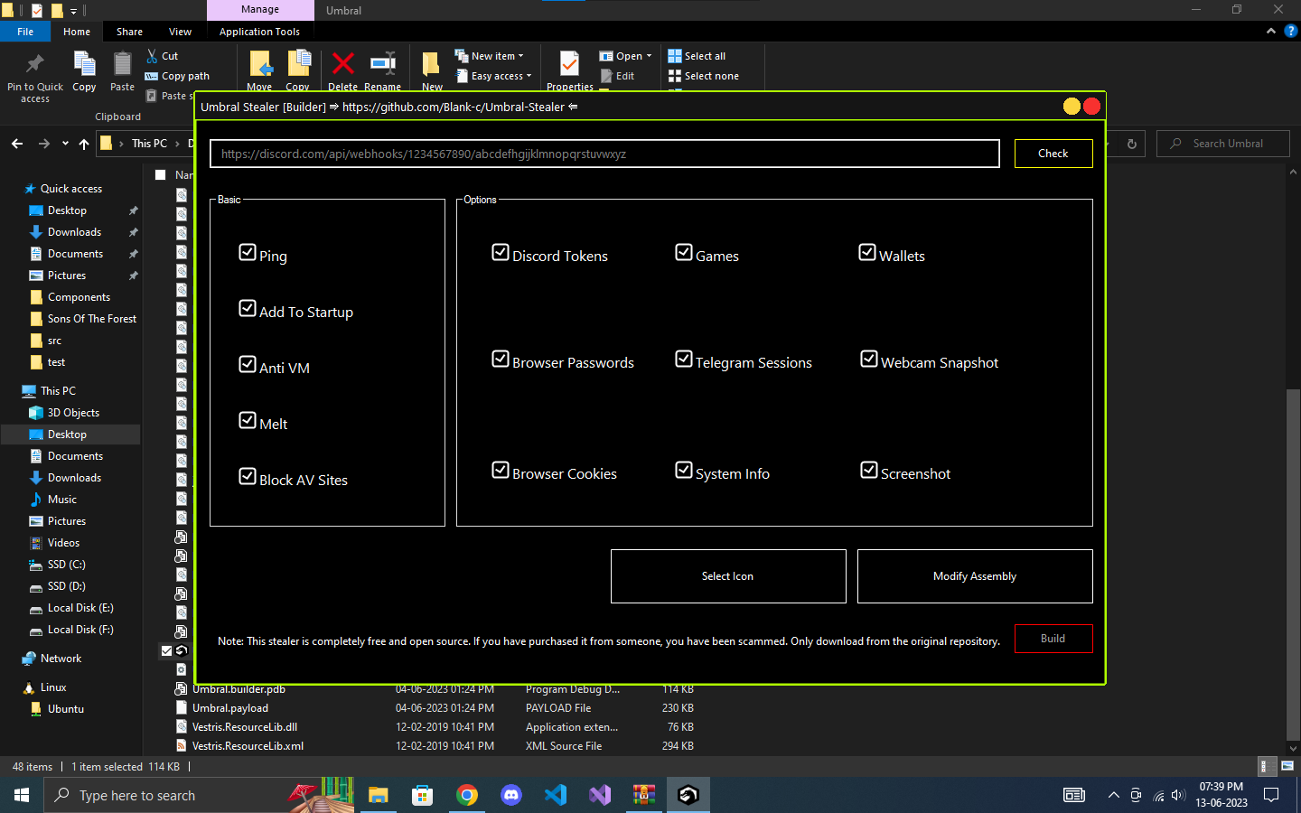 GUI not complete · Issue #17 · Blank-c/Umbral-Stealer · GitHub