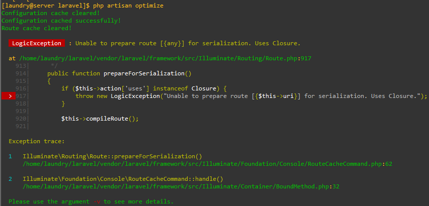 Couldnt Php Artisan Optimize · Issue 29 · Adhiariyadilaundry Laravel 