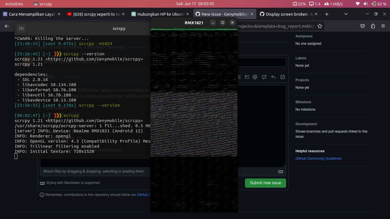 Broken screen on RMX1821 · Issue #4090 · Genymobile/scrcpy · GitHub