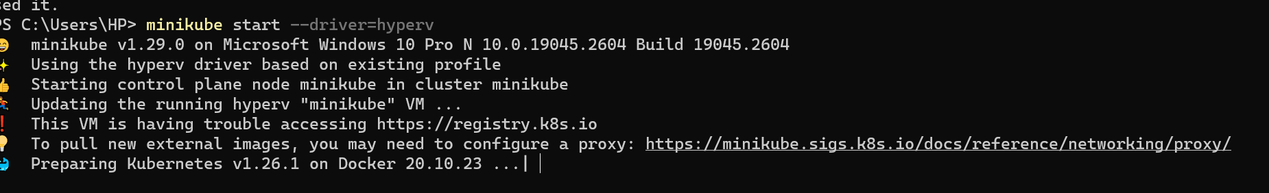 ! VM is unable to access k8s.gcr.io, you may need to configure a proxy ...