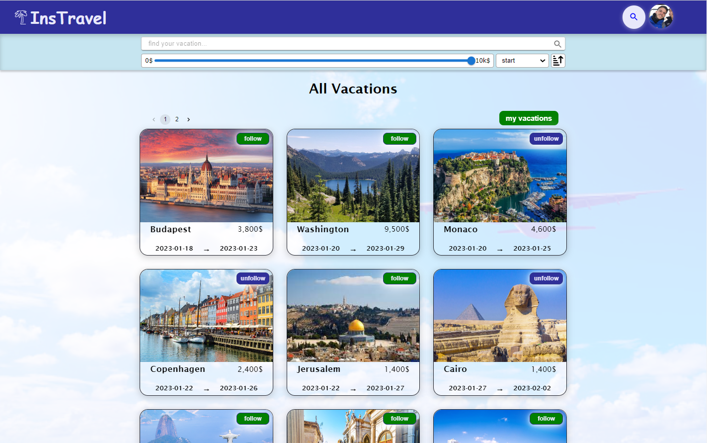 GitHub - TomAmar10/InsTravel_vacations-project: vacations project using nodejs_TS, react_TS and ...