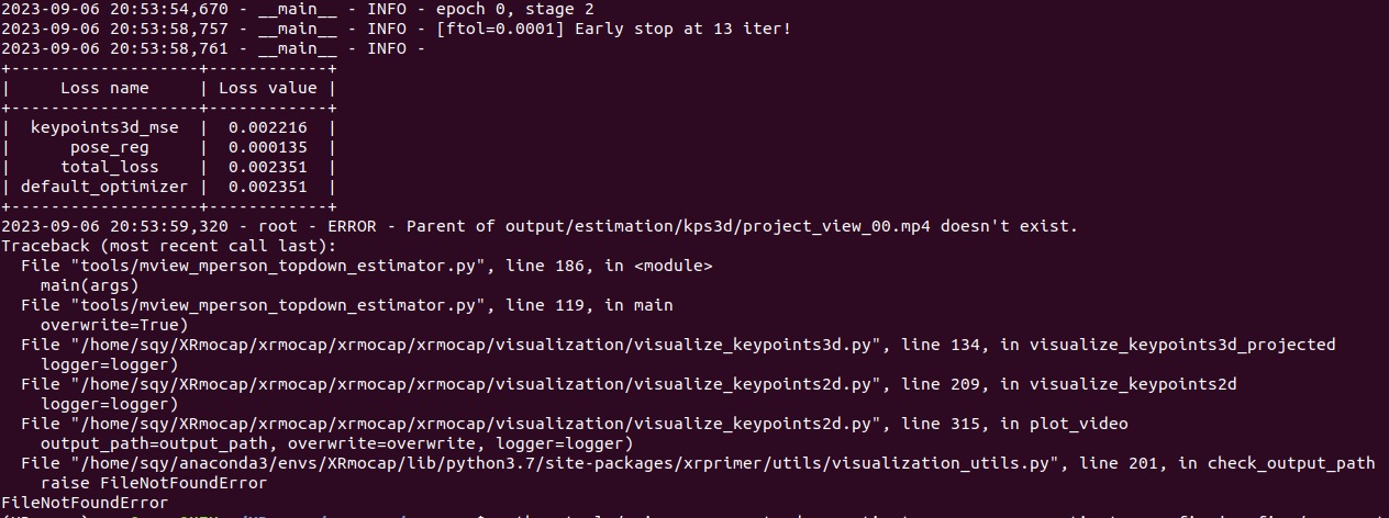 Parent of output/estimation/kps3d/project_view_00.mp4 doesn't exist. · Issue #141 · openxrlab ...