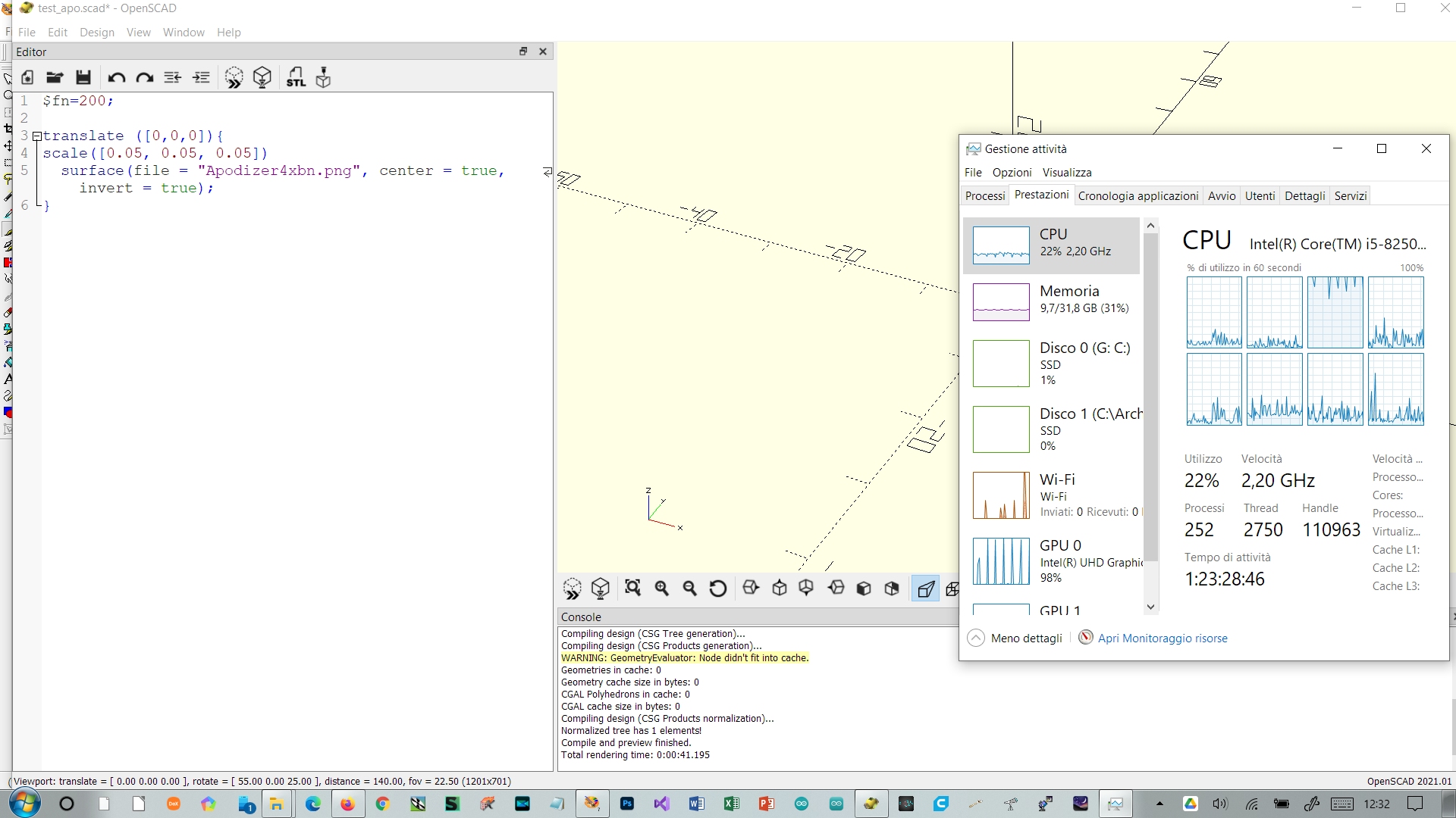 Rendering only 1 cpu core · Issue #3985 · openscad/openscad · GitHub