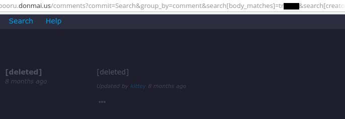 Deleted comments can be viewed by other users · Issue #5237 · danbooru/danbooru · GitHub