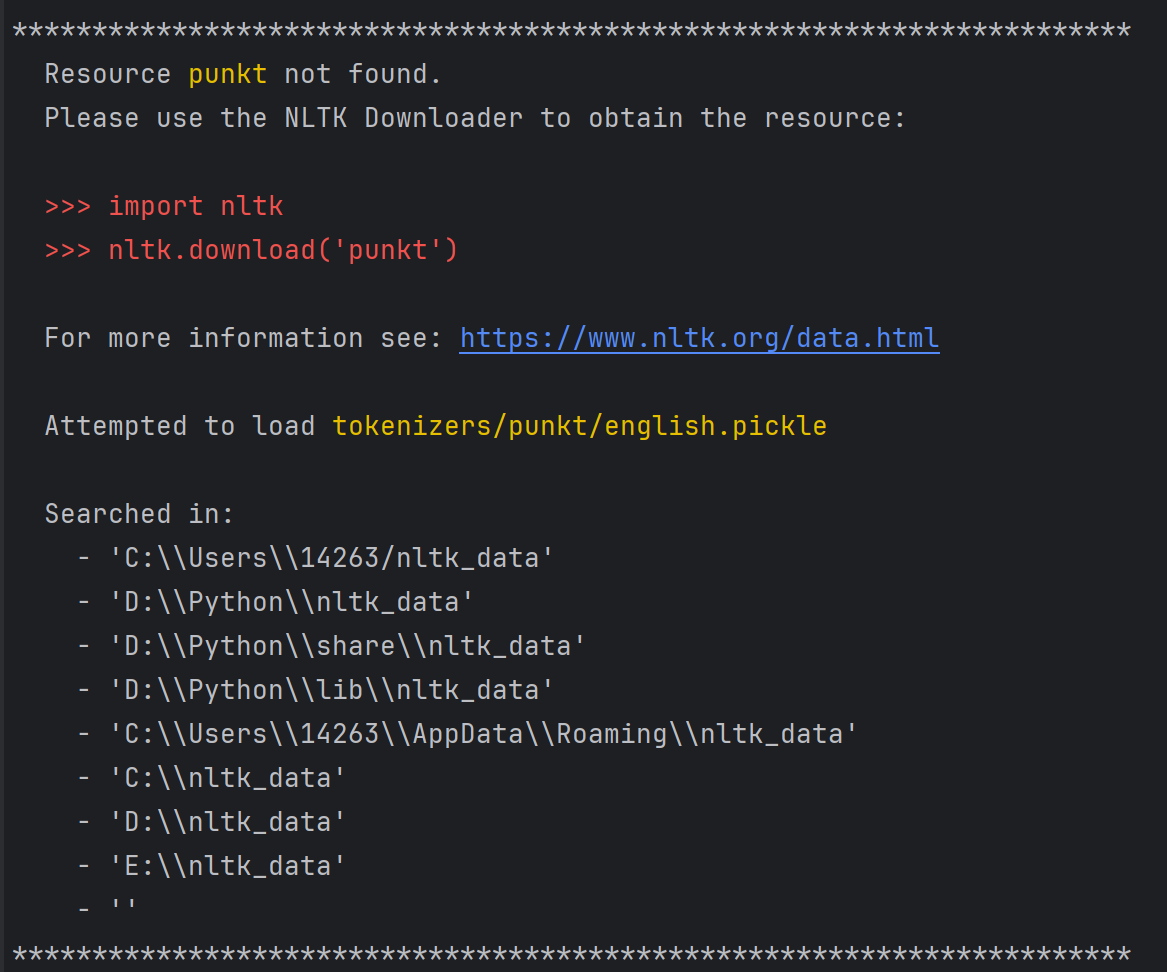 The Problem Of Package Nltk · Issue 3 · Nipirennipibjtu M502075b 2023 · Github