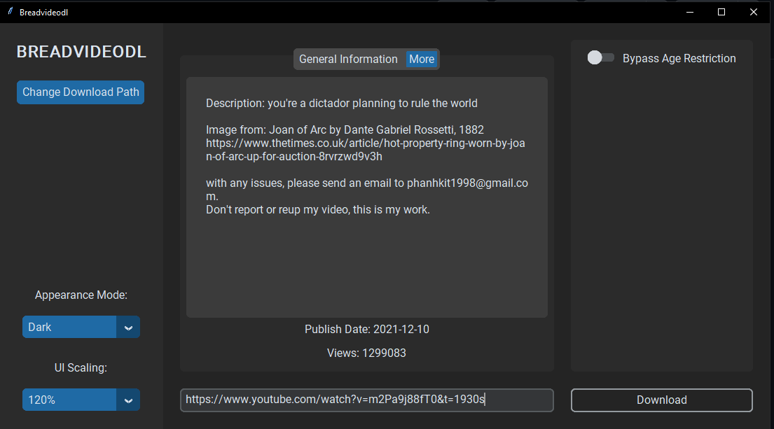 GitHub - Not-Baguette/Breadvideodl: A YT video downloader but with a UI