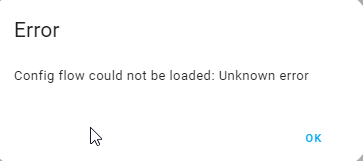 When i try to install the intigration i got the message "Error Config flow could not be loaded ...