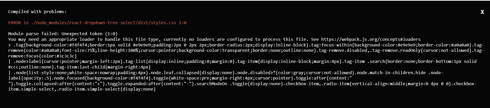 Webpack loaders throw an error · Issue #558 · dowjones/react-dropdown ... Webpack loaders throw an error · Issue #558 · dowjones/react-dropdown ...