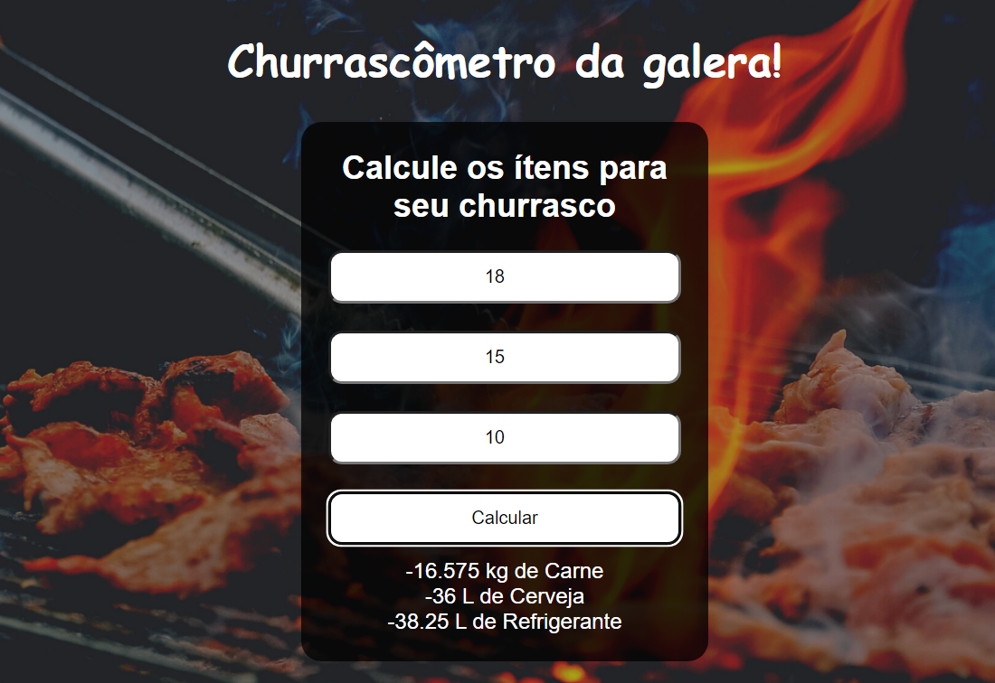 GitHub - IagoDlima/Churrascometro: Projeto de uma calculadora de itens para um churrasco/festa.