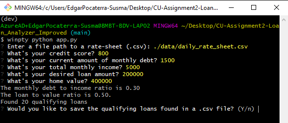 GitHub - epocaterrasus/Loan-Analyzer-Improved: Second Assignment of the Columbia University ...