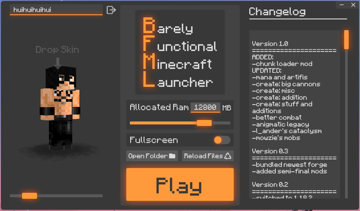 GitHub - TravelingCircus/BarelyFunctionalMinecraftLauncher: Custom ...