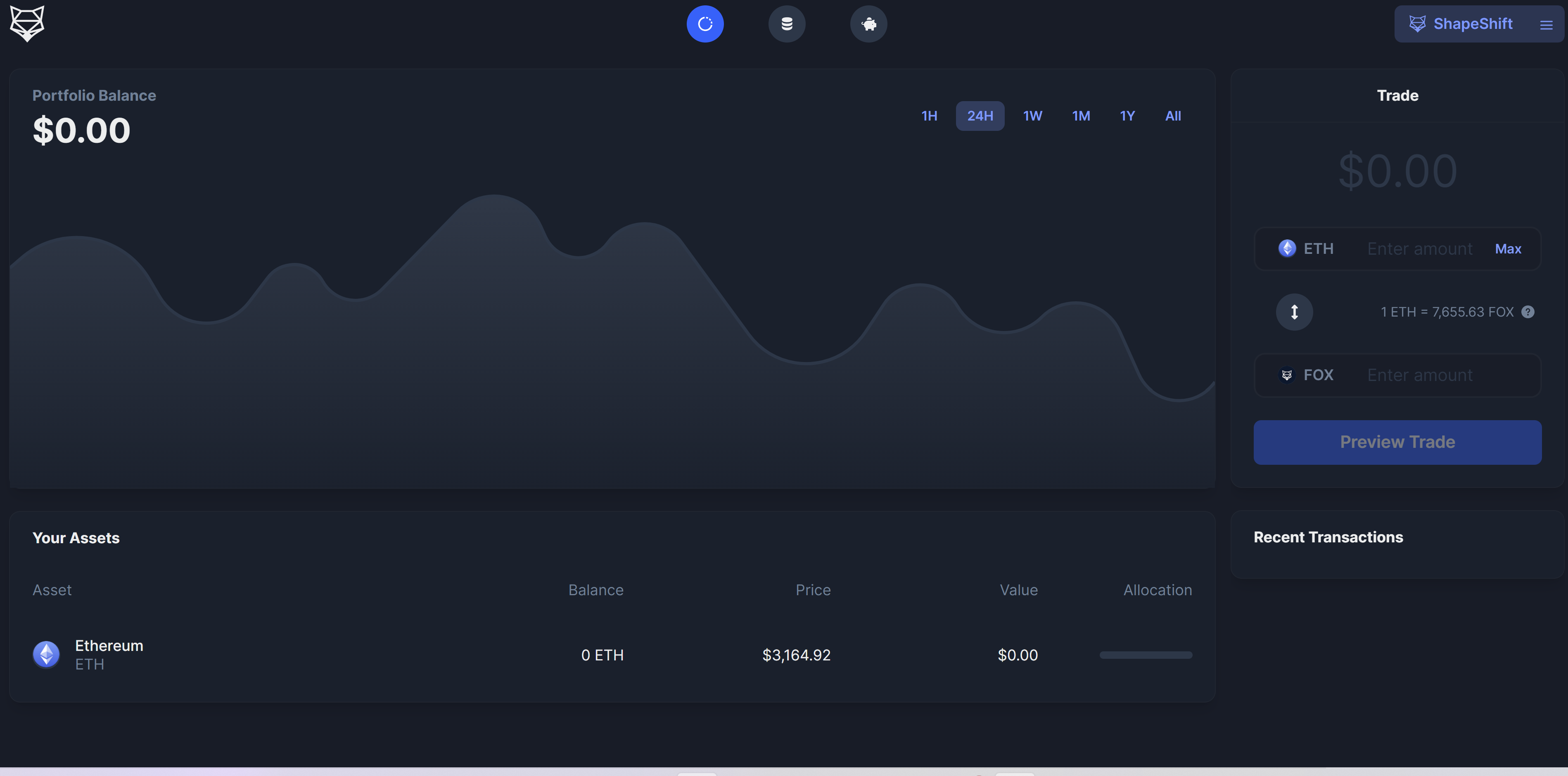 [ALPHA] No dashboard load with fresh wallet · Issue #815 · shapeshift/web · GitHub