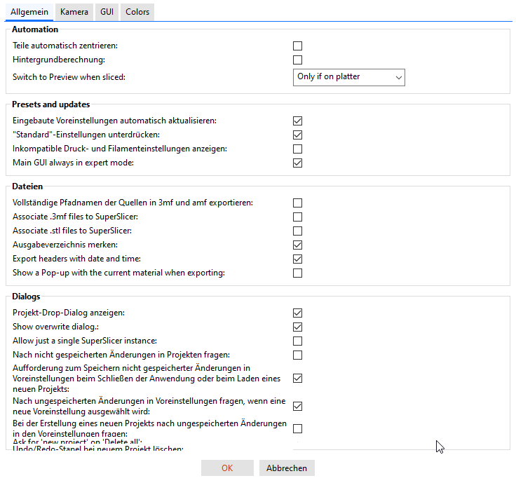 Problem That Not All Settings Are Displayed · Issue 3805 · Supermerillsuperslicer · Github 3630