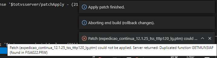 Erro ao aplicar um patch · Issue #342 · totvs/tds-vscode · GitHub