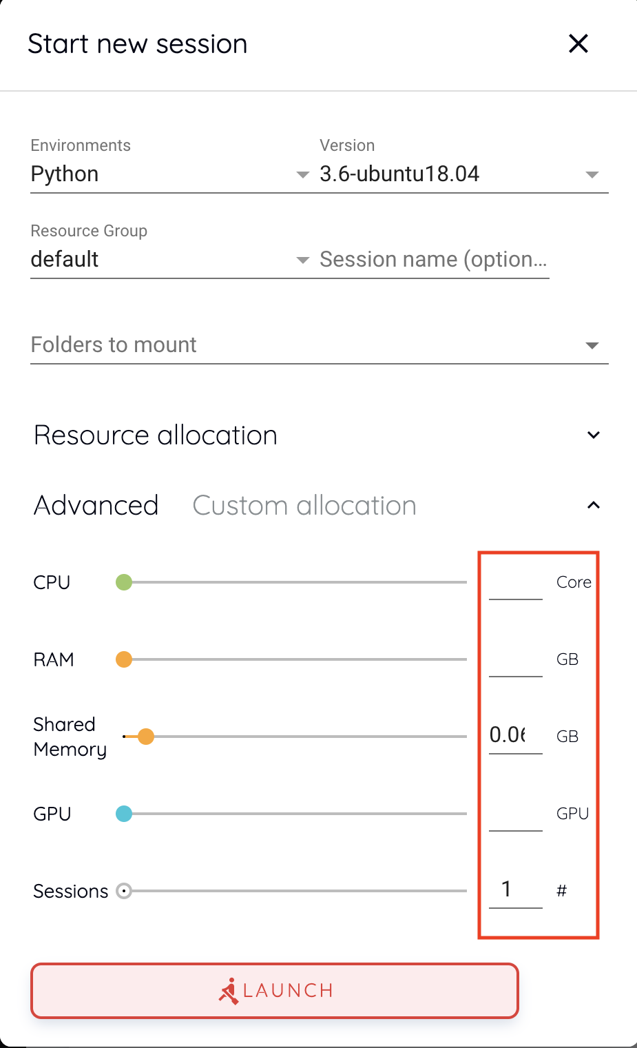 Enlarge session resource text input on session start dialog · Issue #311 · lablup/backend.ai ...