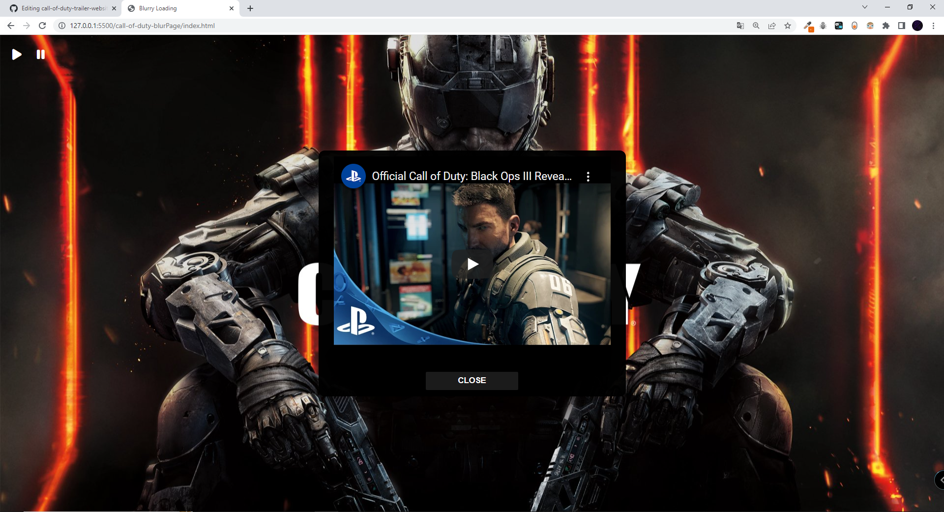 GitHub - erentin/Call-of-Duty-Trailer-Website: html/css/js call-of-duty ...