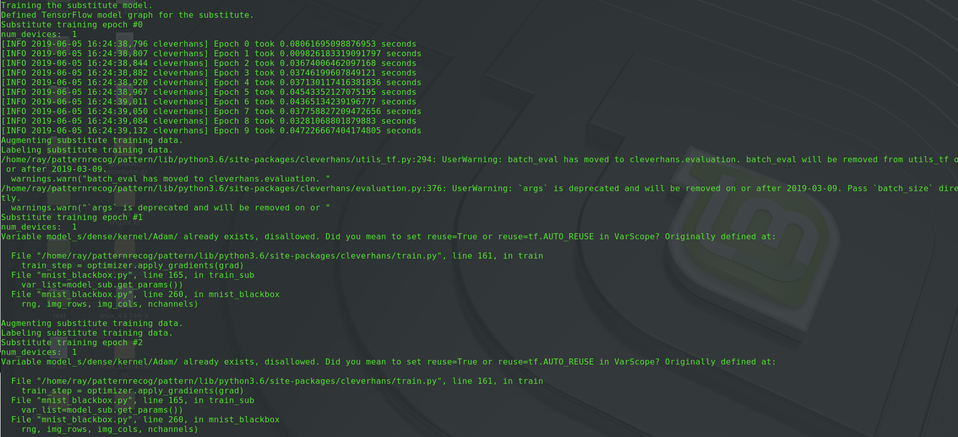 error in cleverhans_tutorials/mnist_blackbox.py · Issue #1059 · cleverhans-lab/cleverhans · GitHub