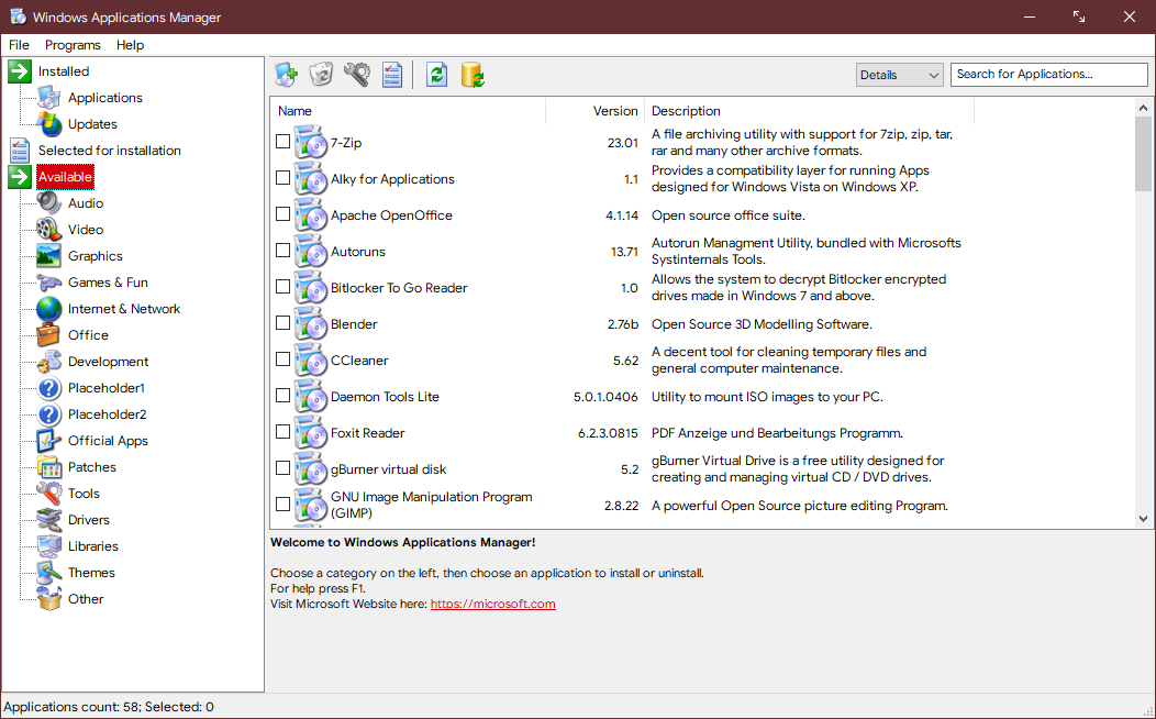 GitHub - legofanlovessayori/xpunity_rapps: Fork of the ReactOS Application Manager for the XP ...