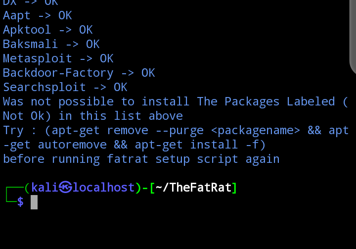 was not possible to install packages · Issue #644 · screetsec/TheFatRat · GitHub