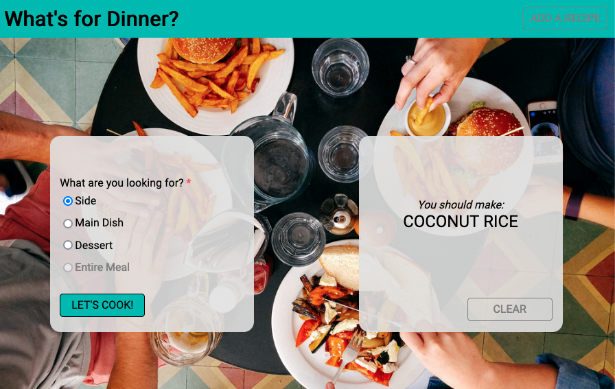 GitHub - eli-davidson-portfolio/whats-for-dinner