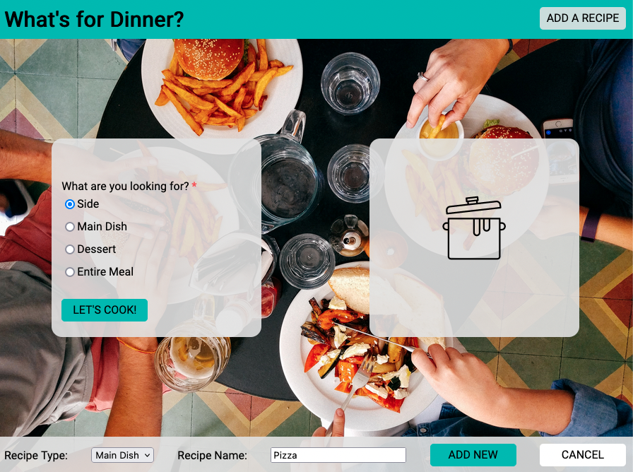 GitHub - eli-davidson-portfolio/whats-for-dinner