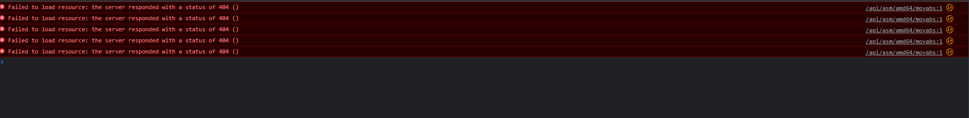 [BUG] Problem with MOVABS opcode: error fetching documentation · Issue #4481 · compiler-explorer ...
