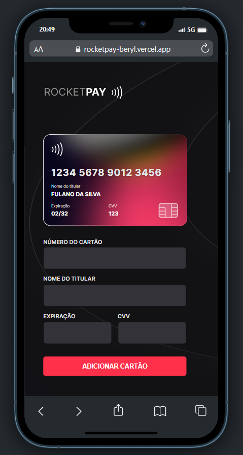 GitHub - Andresa-Alves-Ribeiro/Rocketpay: Landing page que simula o formulário de preenchimento ...