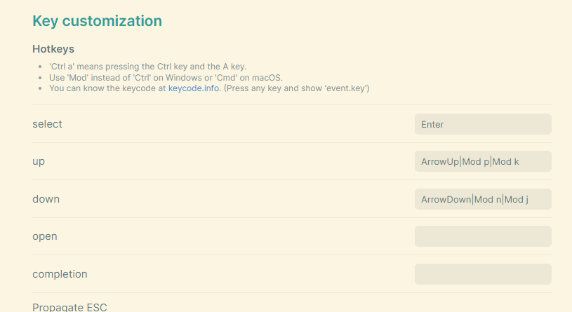 Custom hotkeys · Issue #245 · tadashi-aikawa/obsidian-various-complements-plugin · GitHub