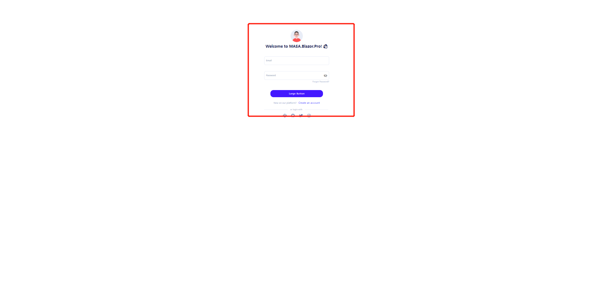 Login V1 Not Centered · Issue 91 · Masastackmasablazorpro · Github