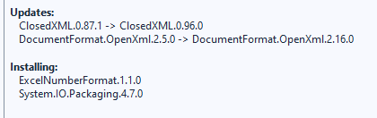 Too many dependencies for most versions · Issue #2032 · ClosedXML ...