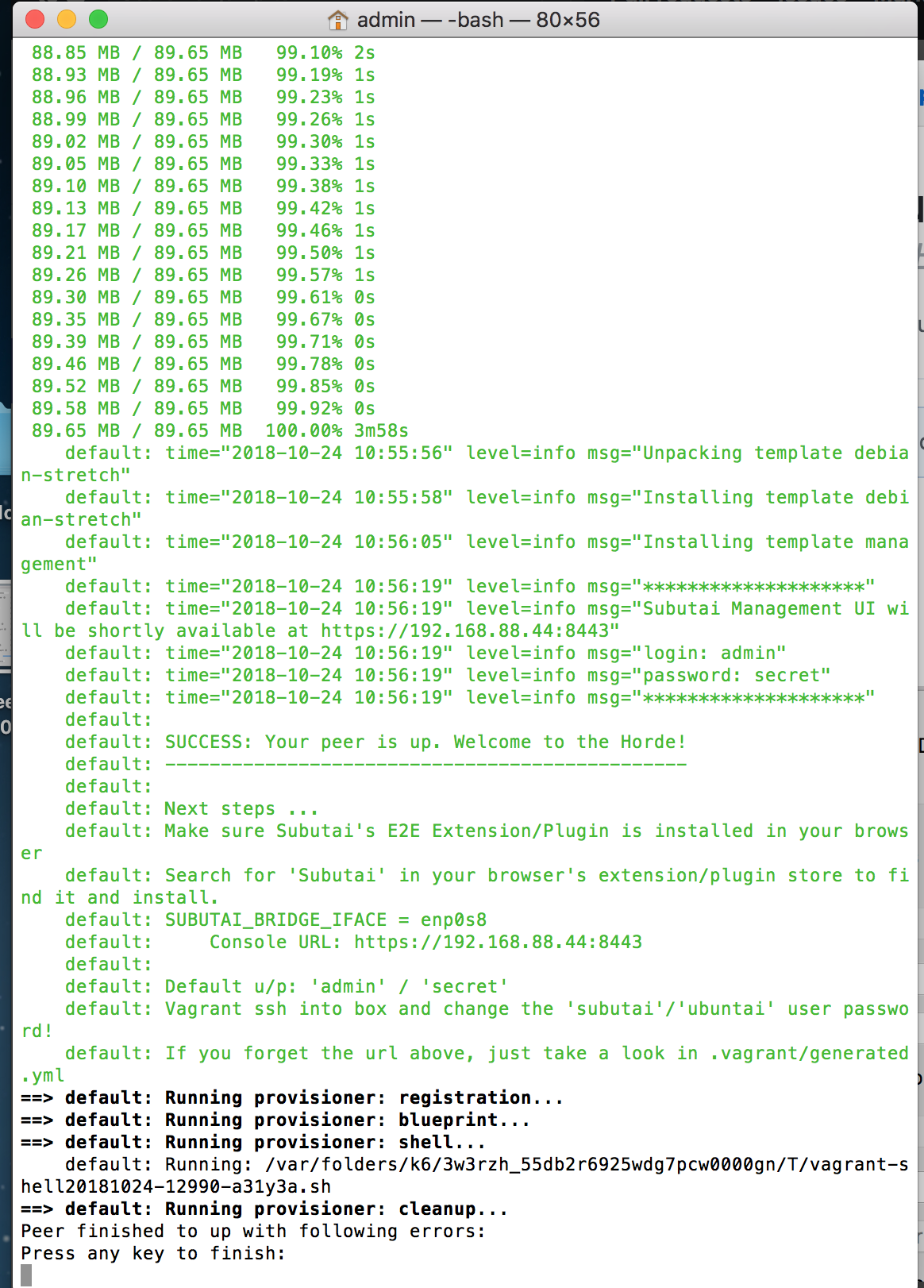 Peer brings up without any error, but peer's status not created on Mac OS. · Issue #1716 ...