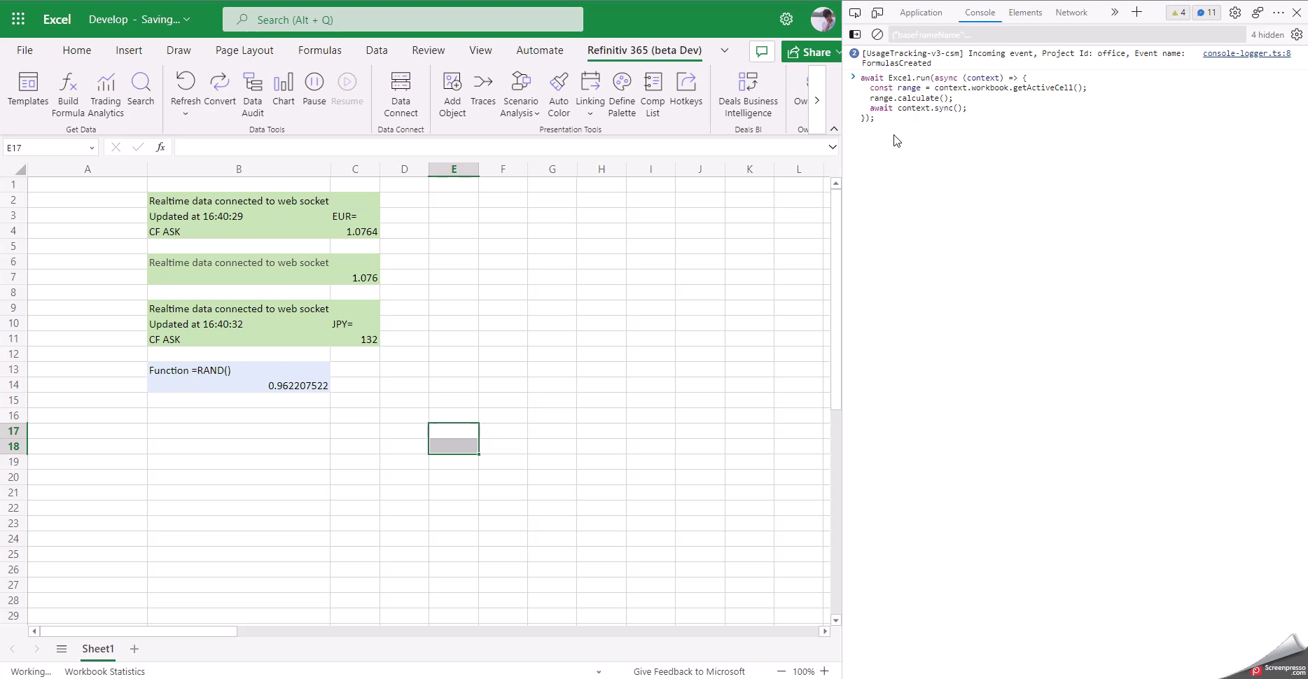 Refresh select cells sometimes causes other cells to refresh as well · Issue #3108 · OfficeDev ...