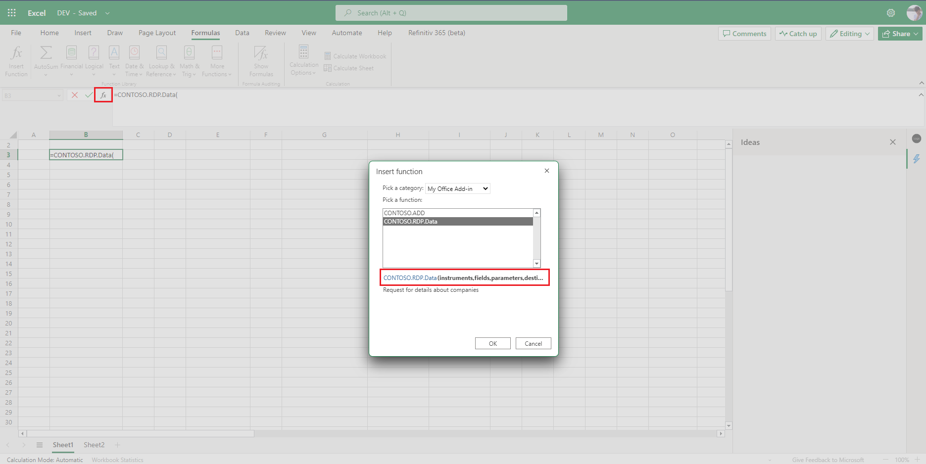 [Excel Online] Function ScreenTips not showing · Issue #3387 · OfficeDev/office-js · GitHub