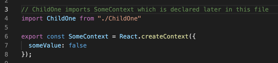 v16.6.0 or higher Context API not working when child is used in ...