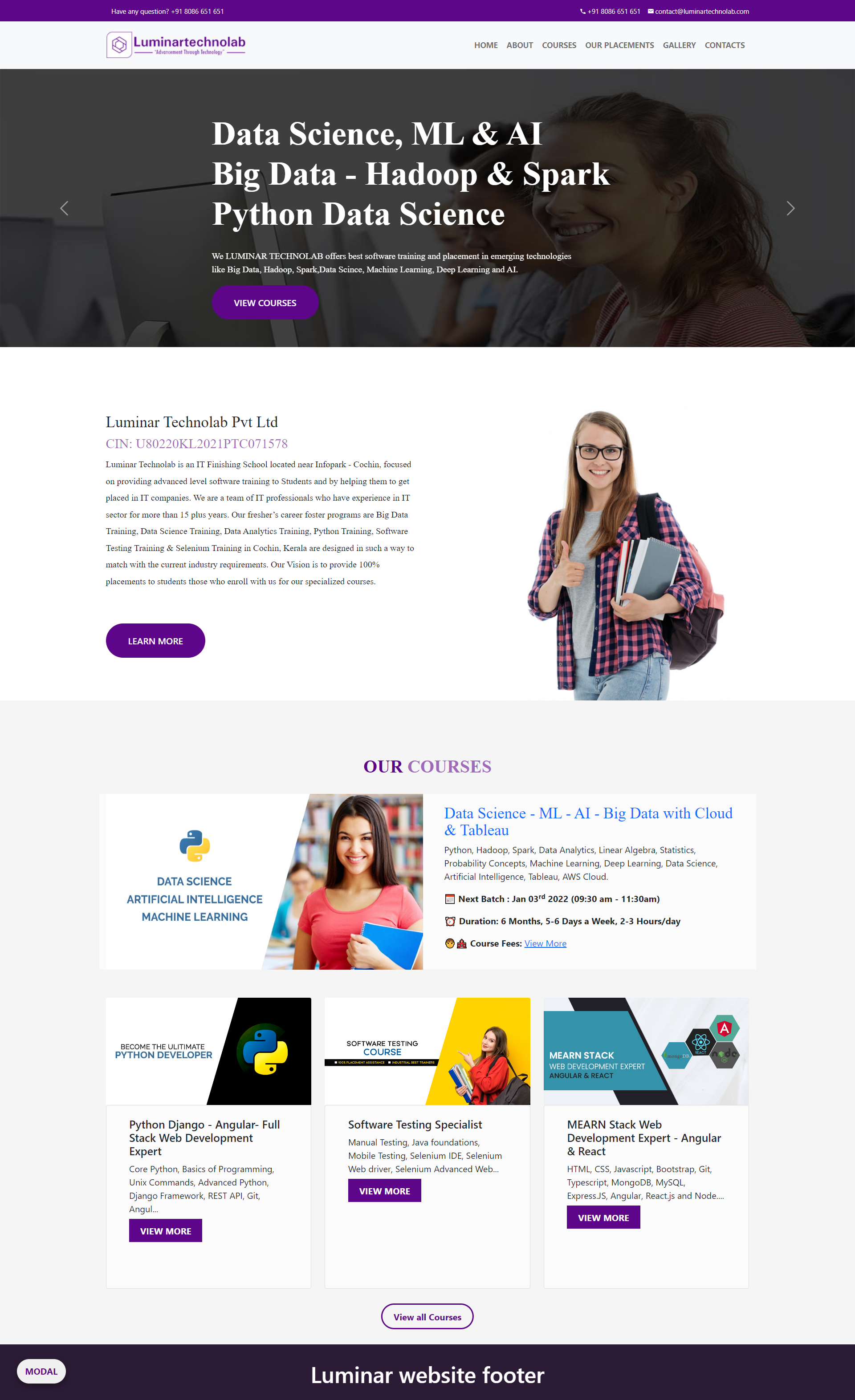 GitHub - sravan-kumar-ta/luminar-homepage-clone