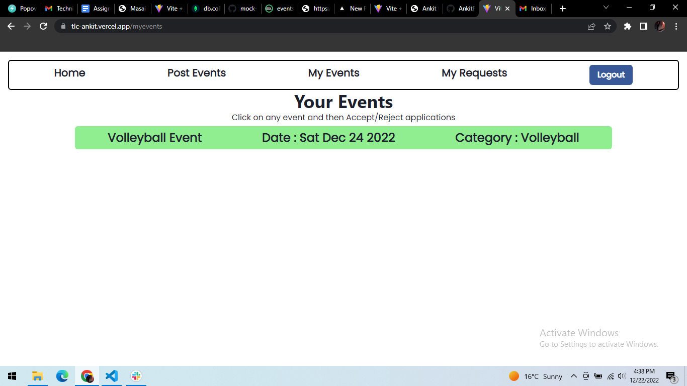 GitHub - AnkitParte/tlc-ankit: Sport Event App