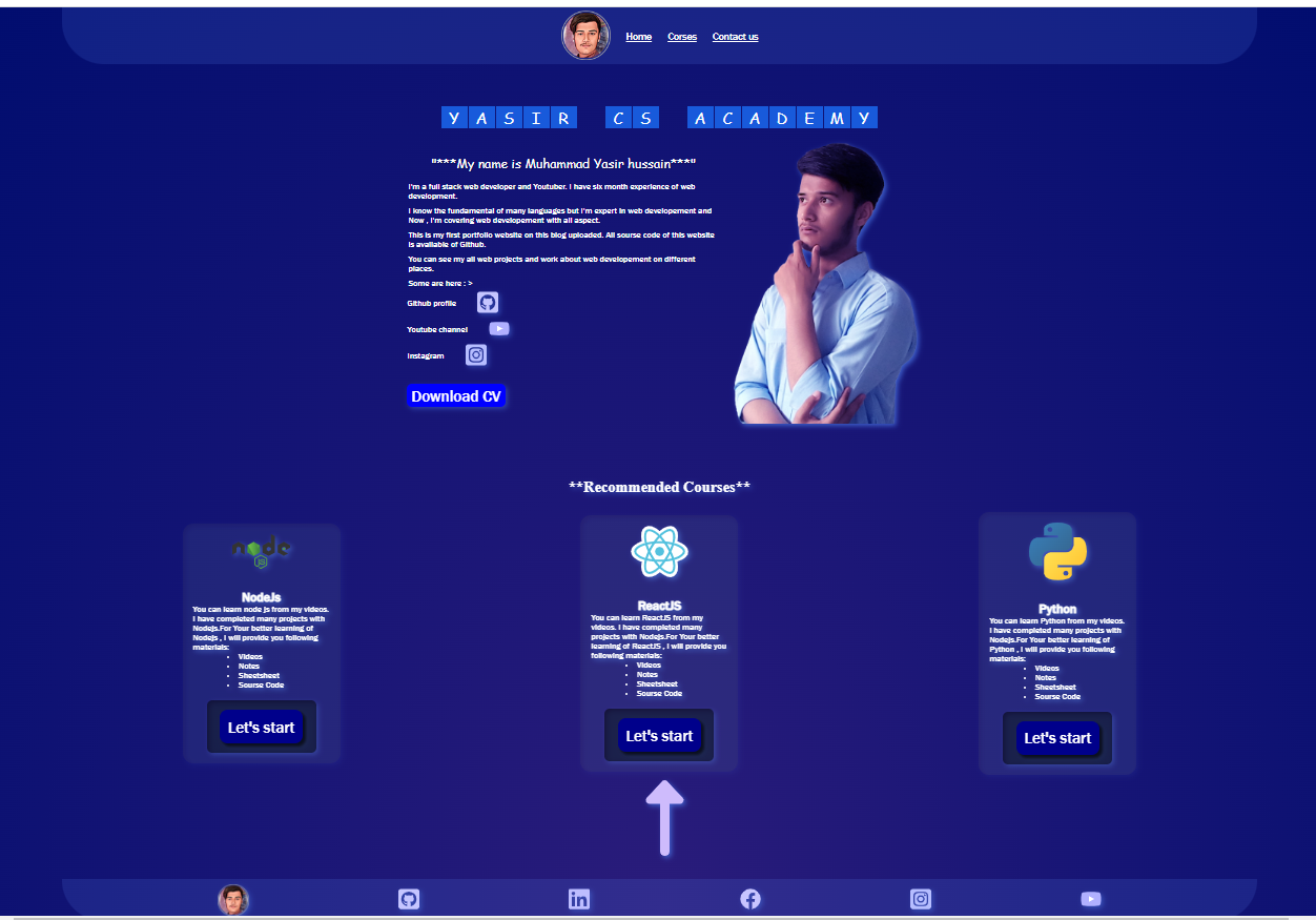 GitHub - yasircodinghacks/Yasir_CS_Academy_website: This is a basic ...