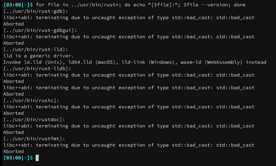 [Bug]: rust 1.73 is broken · Issue #18379 · termux/termux-packages · GitHub