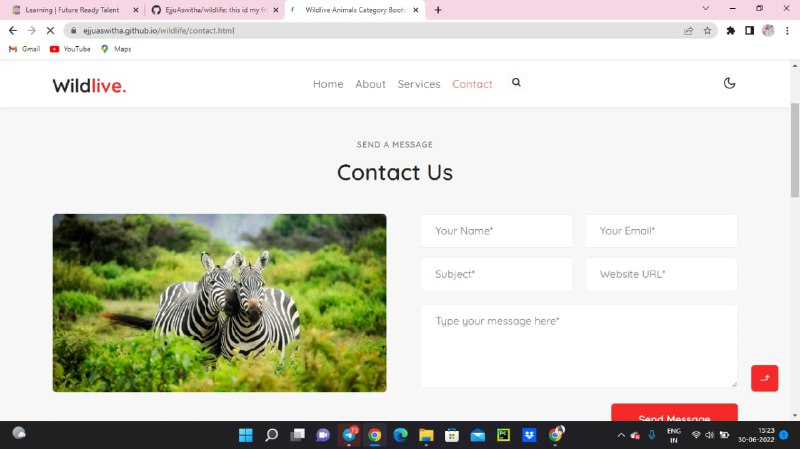 GitHub - EjjuAswitha/wildlife: this id my frt project