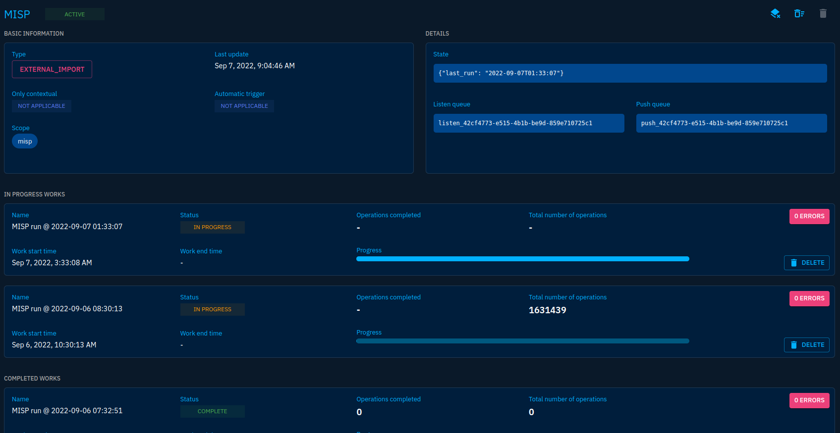 [MISP] null state fills rabbitmq · Issue #794 · OpenCTI-Platform/connectors · GitHub
