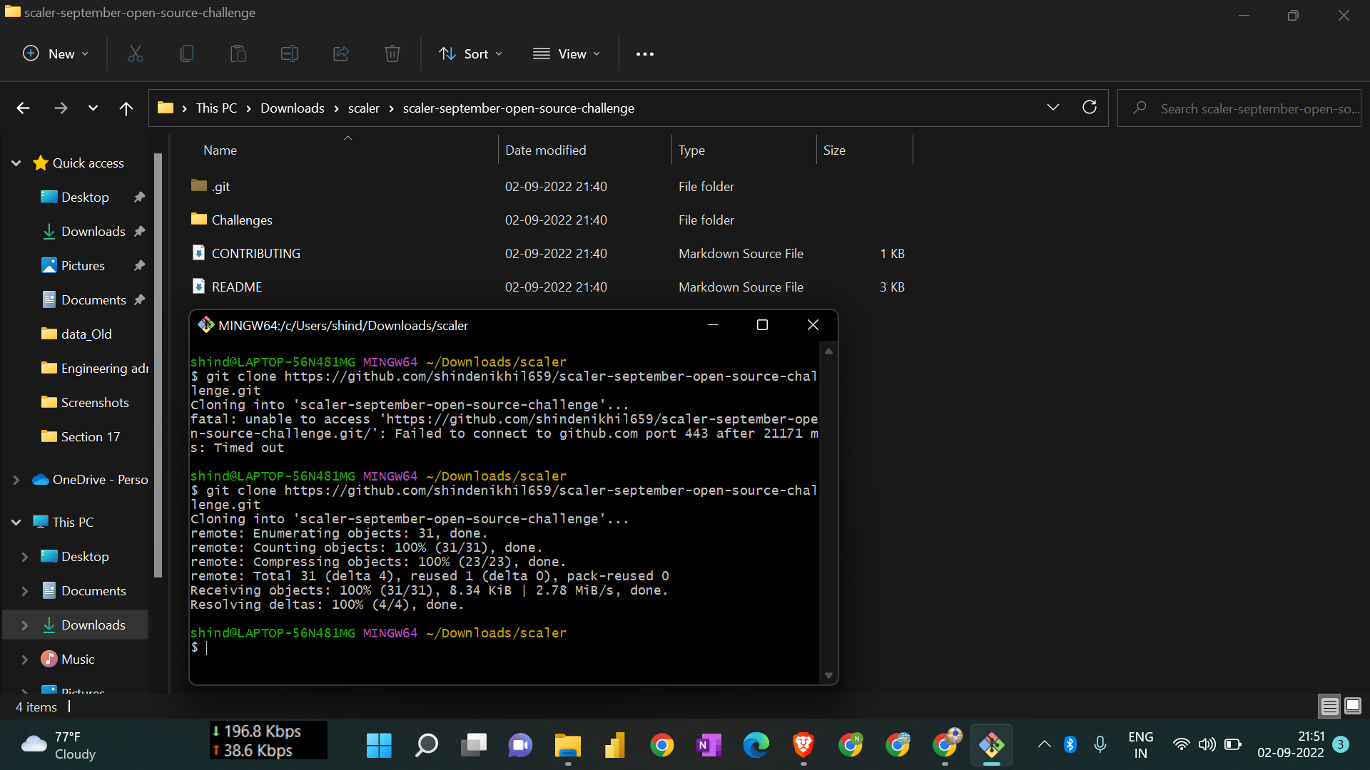 Challenge 1, 2, 3, & 4 · Issue #222 · scaleracademy/scaler-september-open-source-challenge-2022 ...