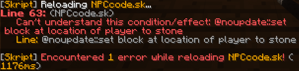 @noupdate::set is no longer recognized by Skript · Issue #100 · SkQuery/SkQuery · GitHub