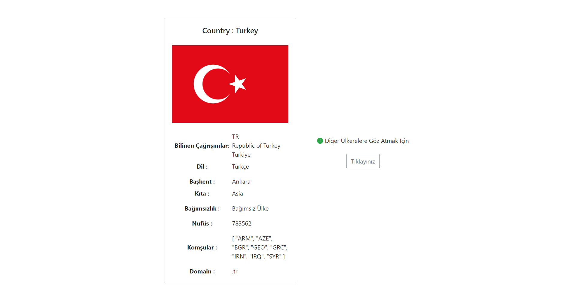 Github Mustafakbacountries App Restcountries Api Ile Ülkelerin Listelenmesi Ve Detay Sayfası