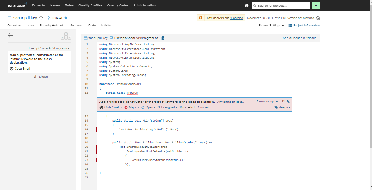GitHub - ingridglima/sonarqube-project