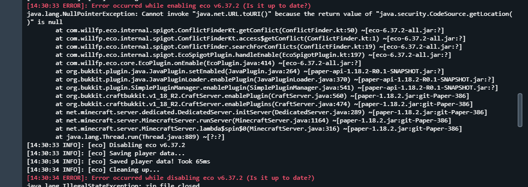 Error occurred while enabling eco v6.37.2 (I don't know if this is a bug) · Issue #166 · Auxilor ...