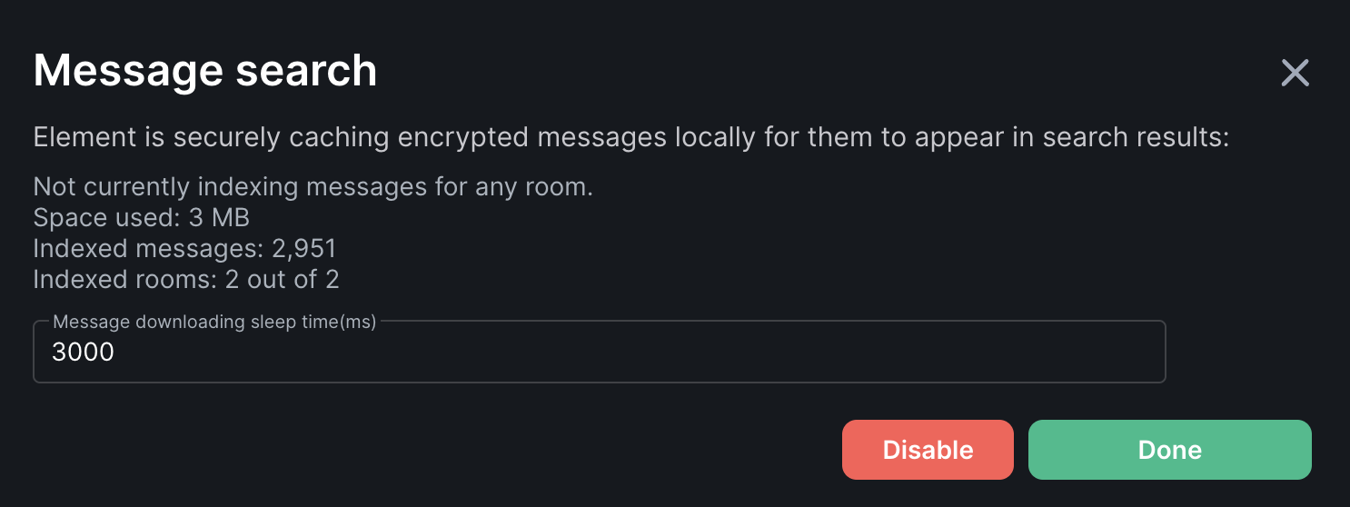 Search always shows "no results" for unencrypted and encrypted rooms · Issue #908 · element-hq ...