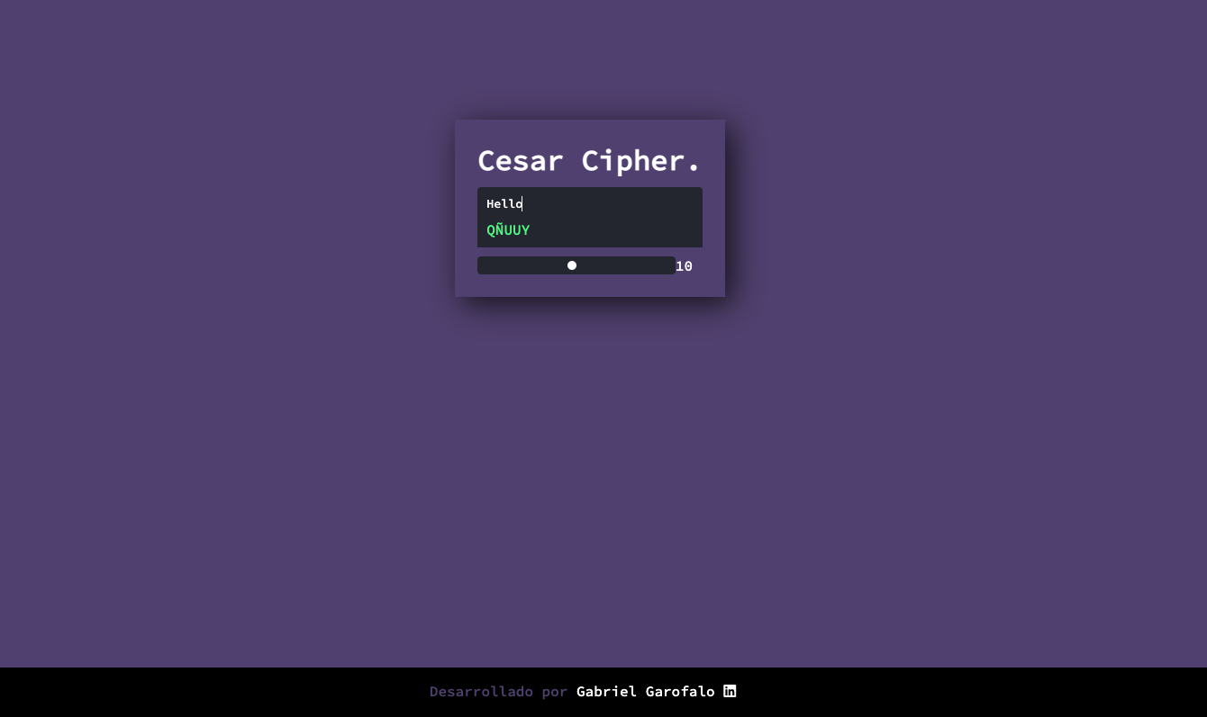 GitHub - xweret/Caesar.cipher: Pagina que cifra frases con el metodo que usaba JC