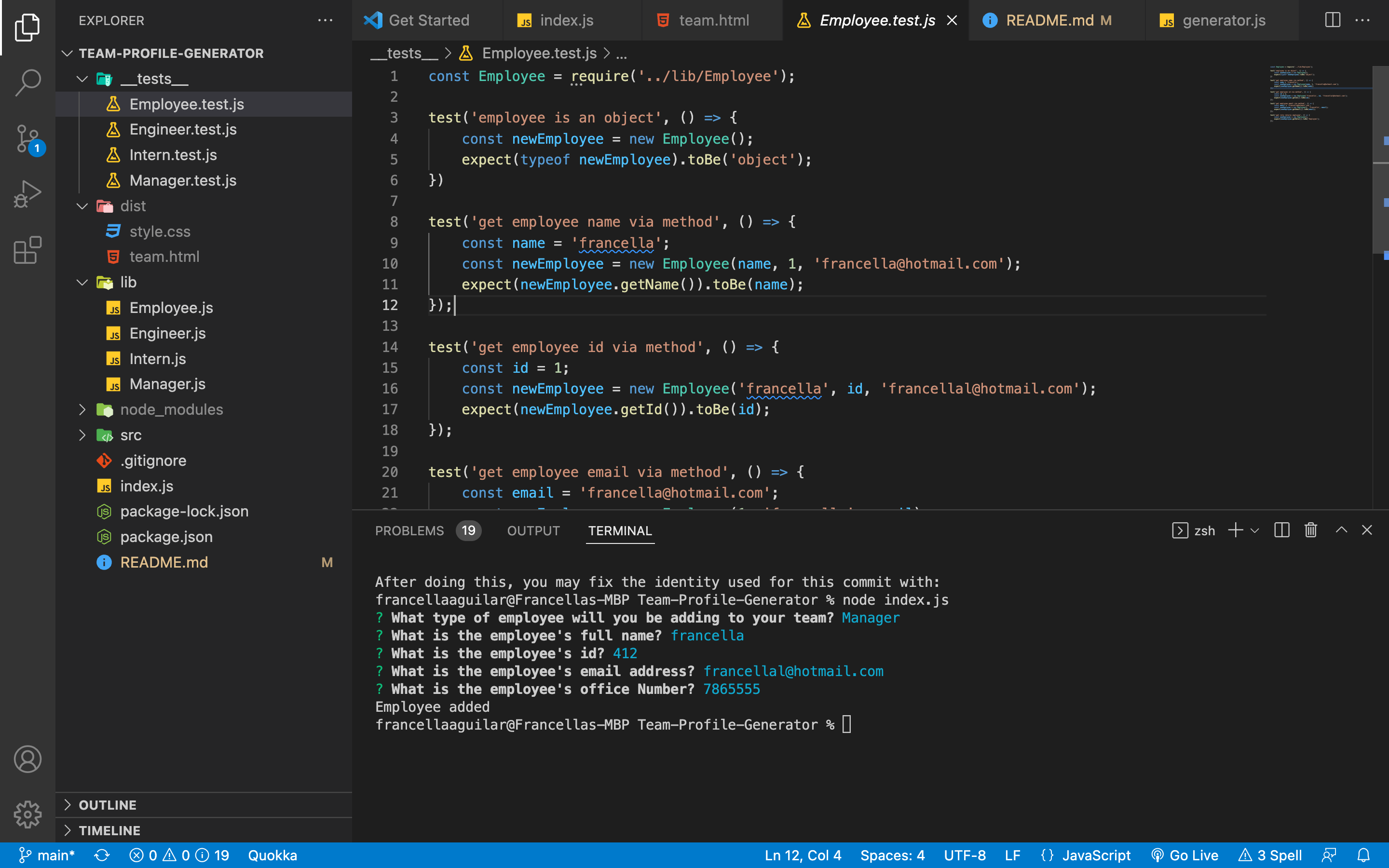 GitHub - fraancellaa/Team-Profile-Generator