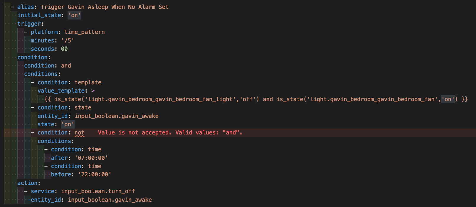 VSC add-on incorrectly flags valid use of new 'not' condition · Issue ...