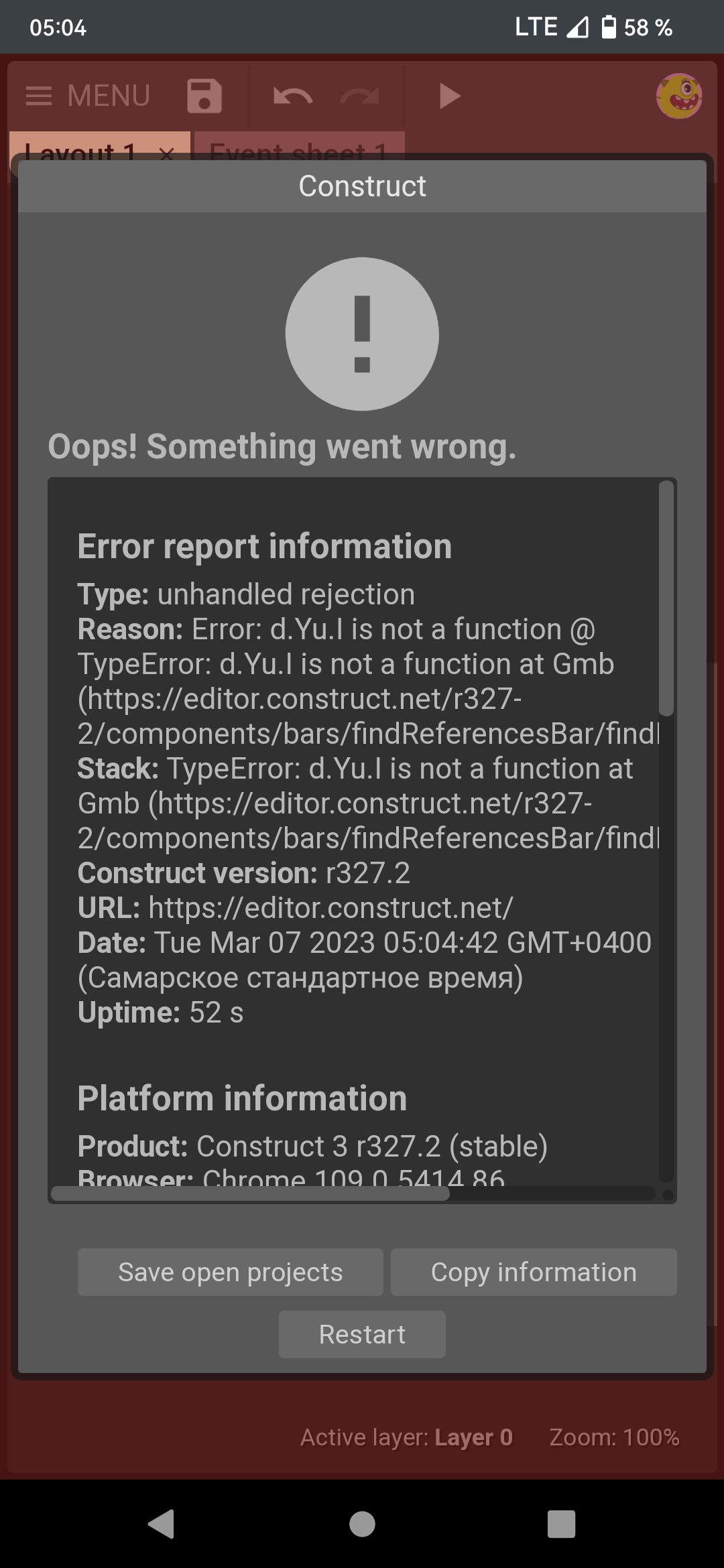 Crash used addons :space_invader: · Issue #6701 · Scirra/Construct-bugs · GitHub